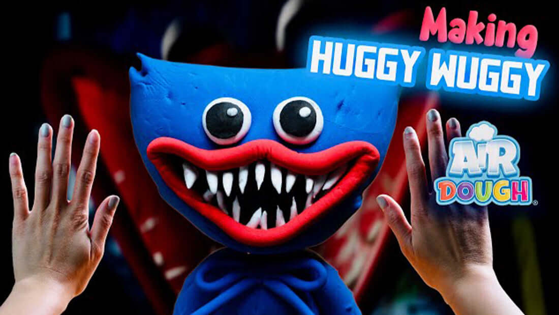 Making A REAL Huggy Wuggy From Poppy Playtime With Air Dough Air Dry C ...
