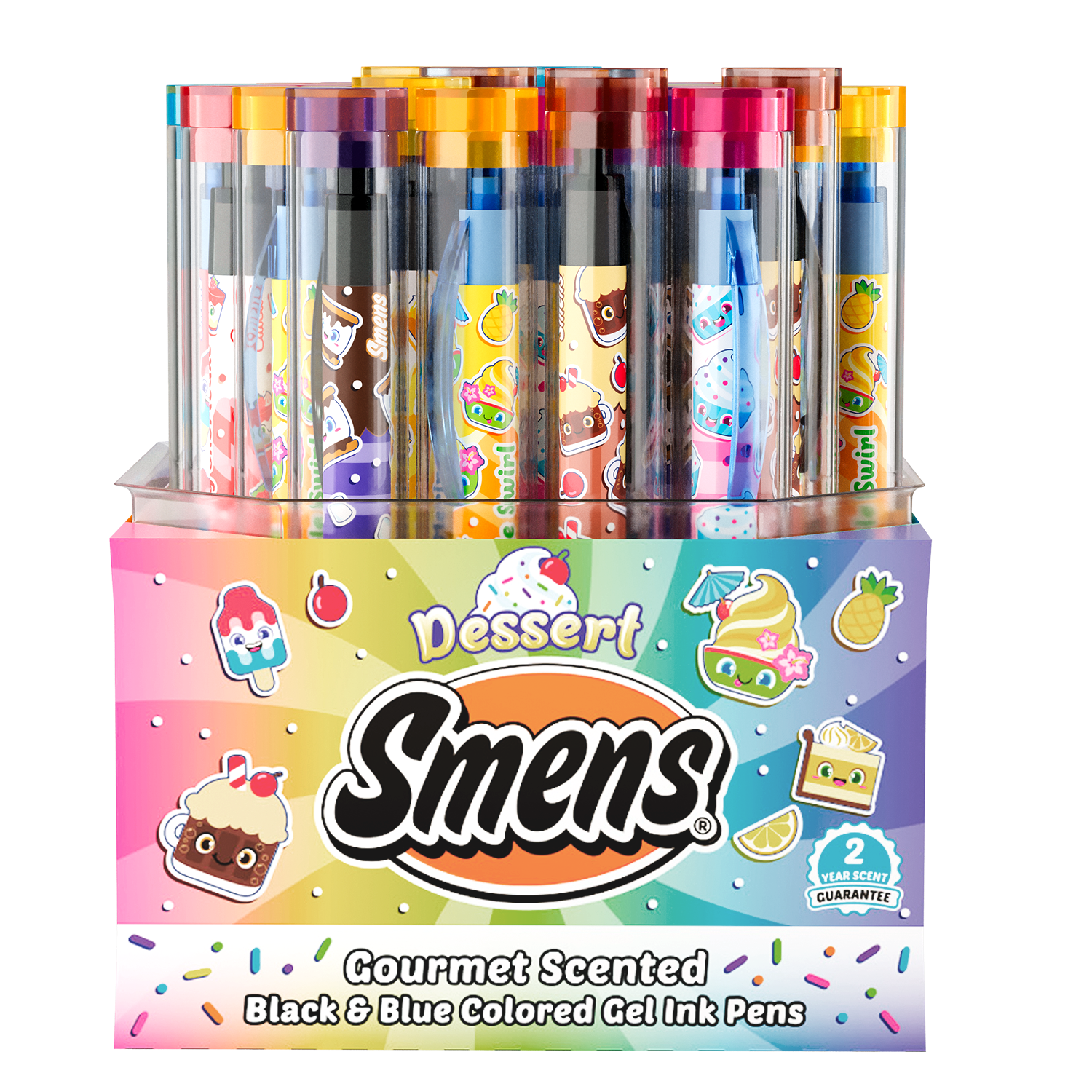 Dessert Smens Scented Gel Pens | 4-Pack & 32-Count Cylinder – Scentco Inc